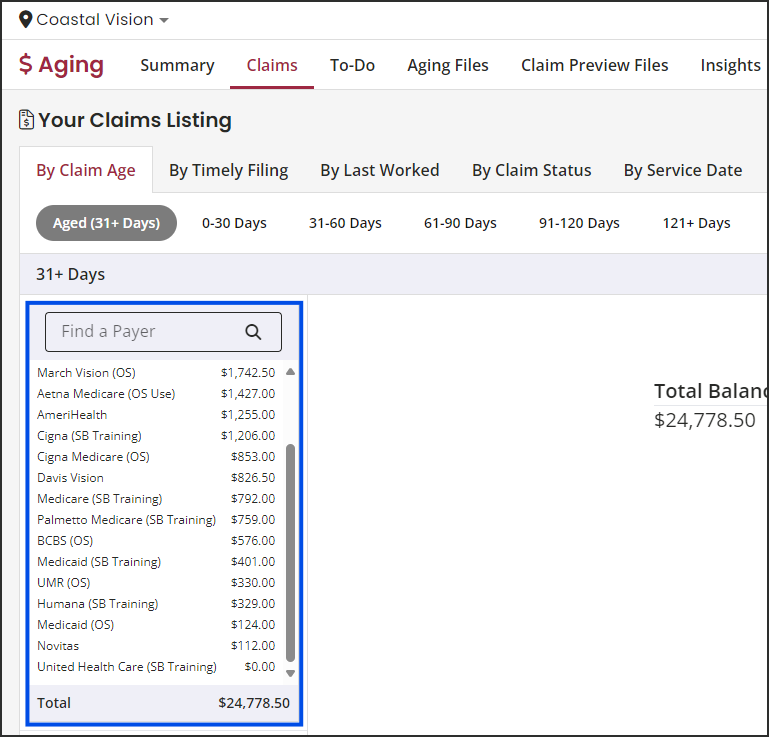 How to Access Claims – OneSpot